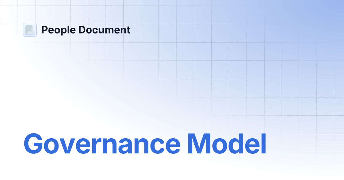 Governance Model | People Document