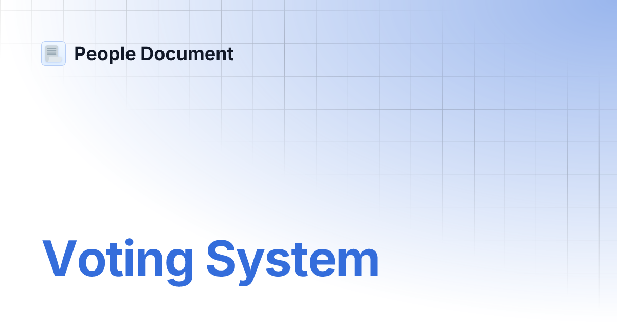 Voting System | People Document